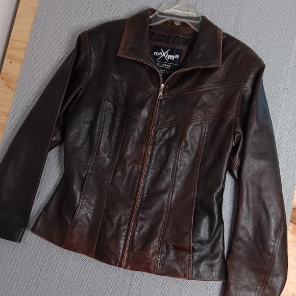 Maxima | Jackets & Coats | Vintage Maxima Wilsons Leather Jacket Womens ...